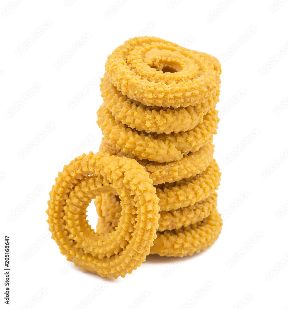 Indian Traditional Deep Fried Snack Chakli Also Called Chakali, Chakri ...