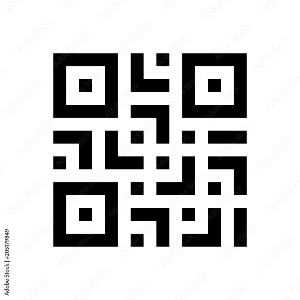 Digital scanning qr code label Stock Vector | Adobe Stock