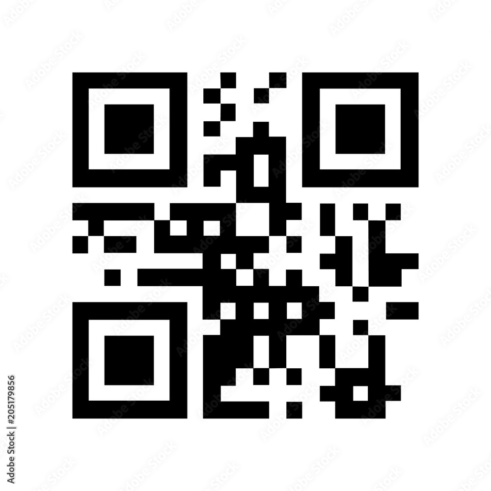 Qr bar code icon. Barcode sign. Marix machine readable label Stock ...