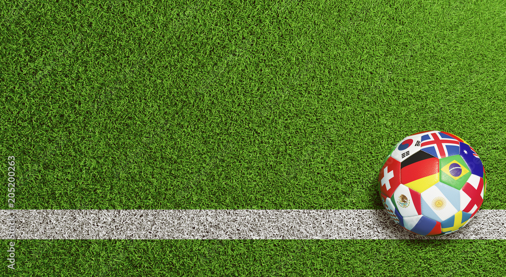 Fußball Hintergrund Header zur WM Stock-Illustration | Adobe Stock