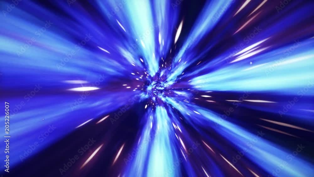 Seamless loop of interstellar travel through a blue wormhole filled ...