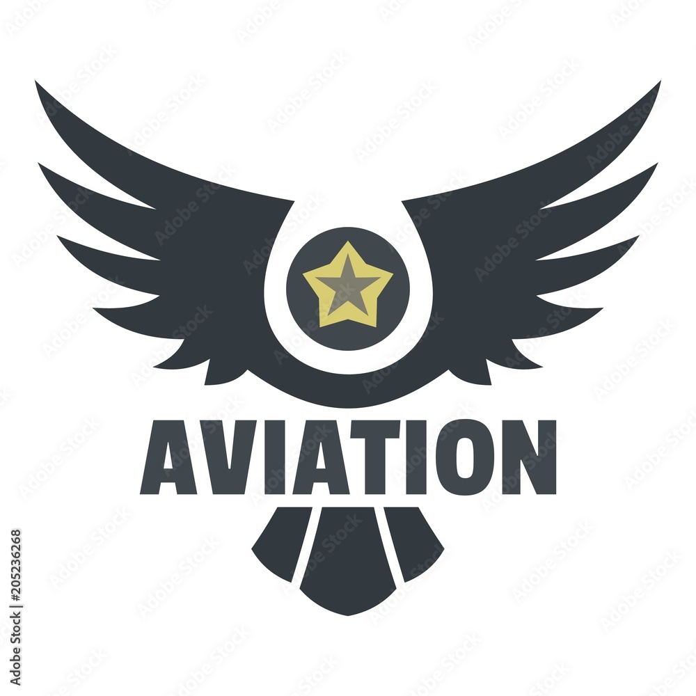 Aviation icon logo. Flat illustration of aviation vector icon logo for ...