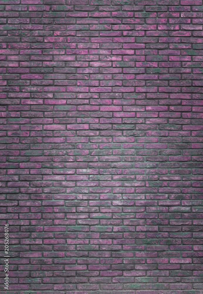 Vertical purple brick wall background, wallpaper. Purple bricks pattern ...
