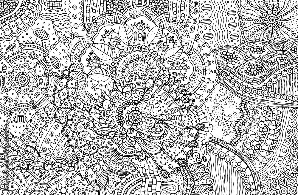 Abstract Doodle Coloring Pages