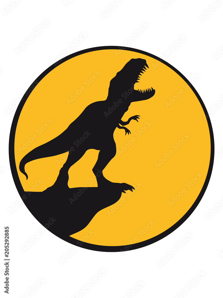 mond nacht klippe heulen wolf silhouette schwarz umriss t-rex ...