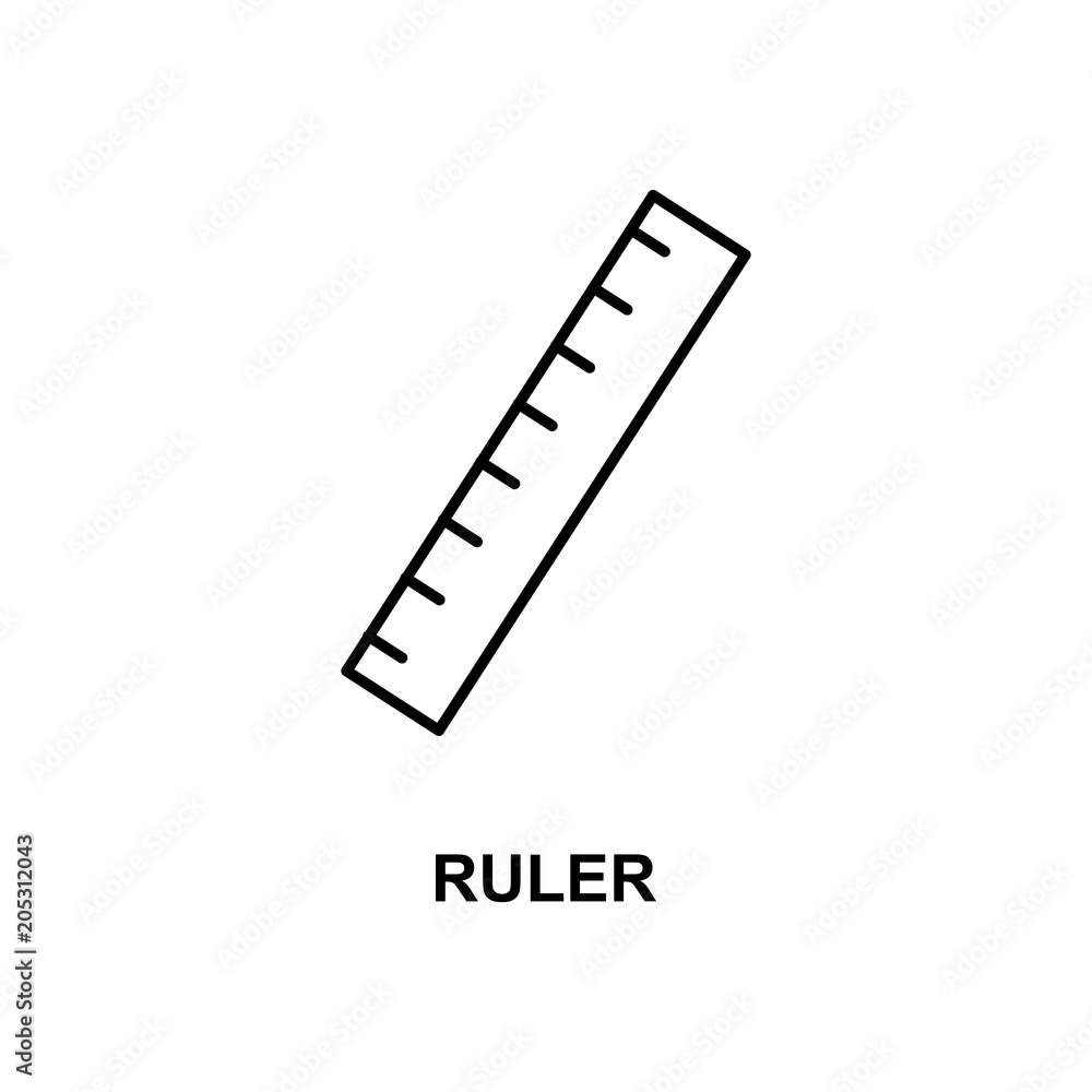 ruler icon. Element of simple web icon with name for mobile concept and ...