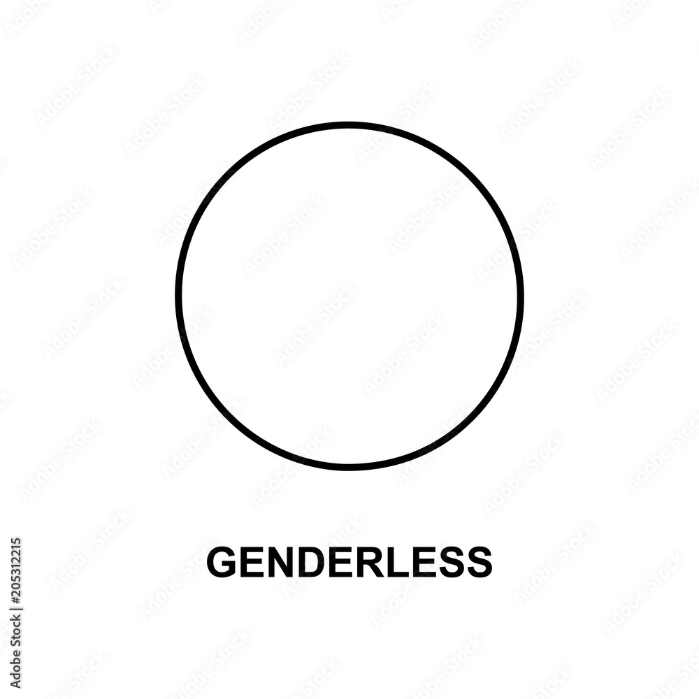 genderless icon. Element of simple web icon with name for mobile ...