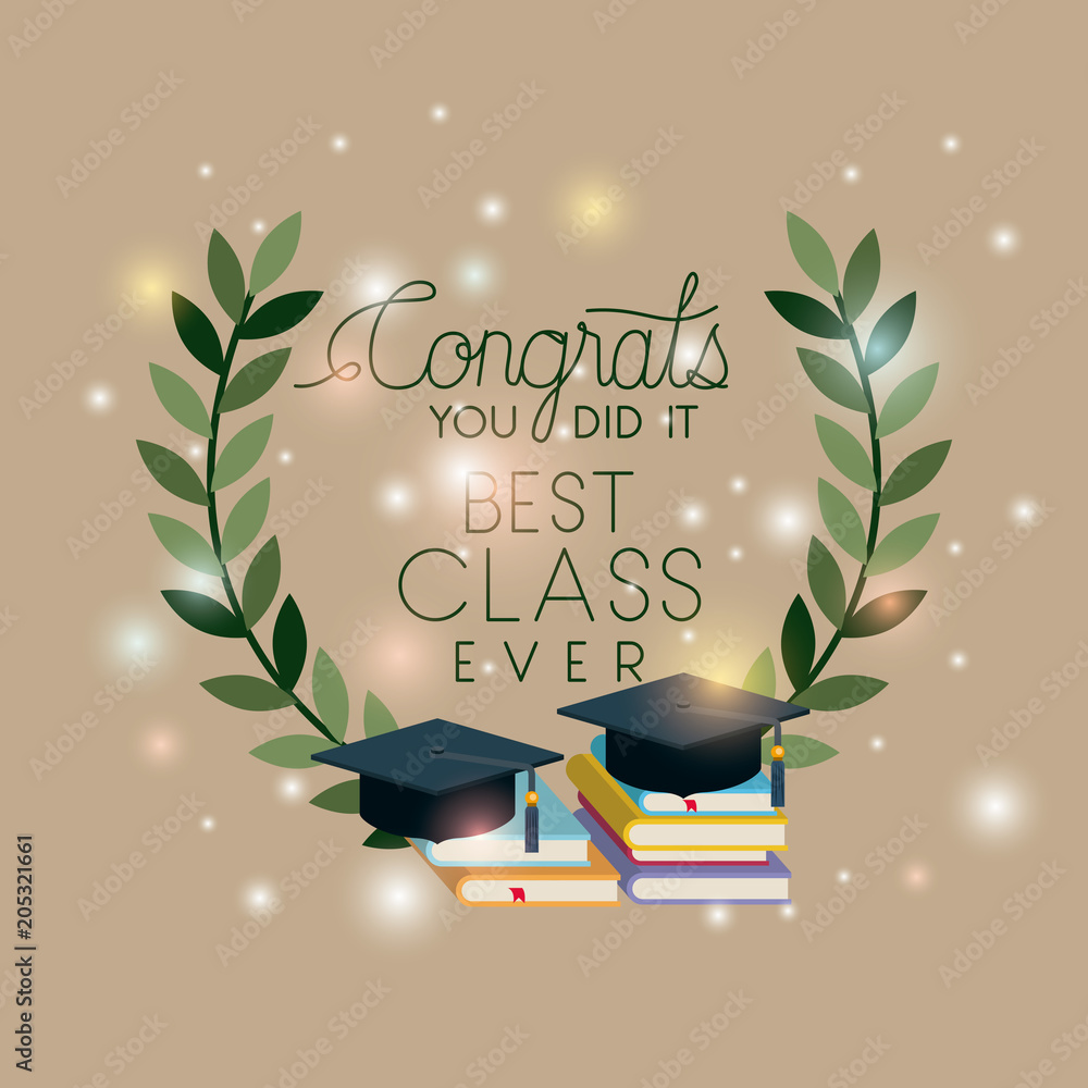 Graduation Card Vector Design