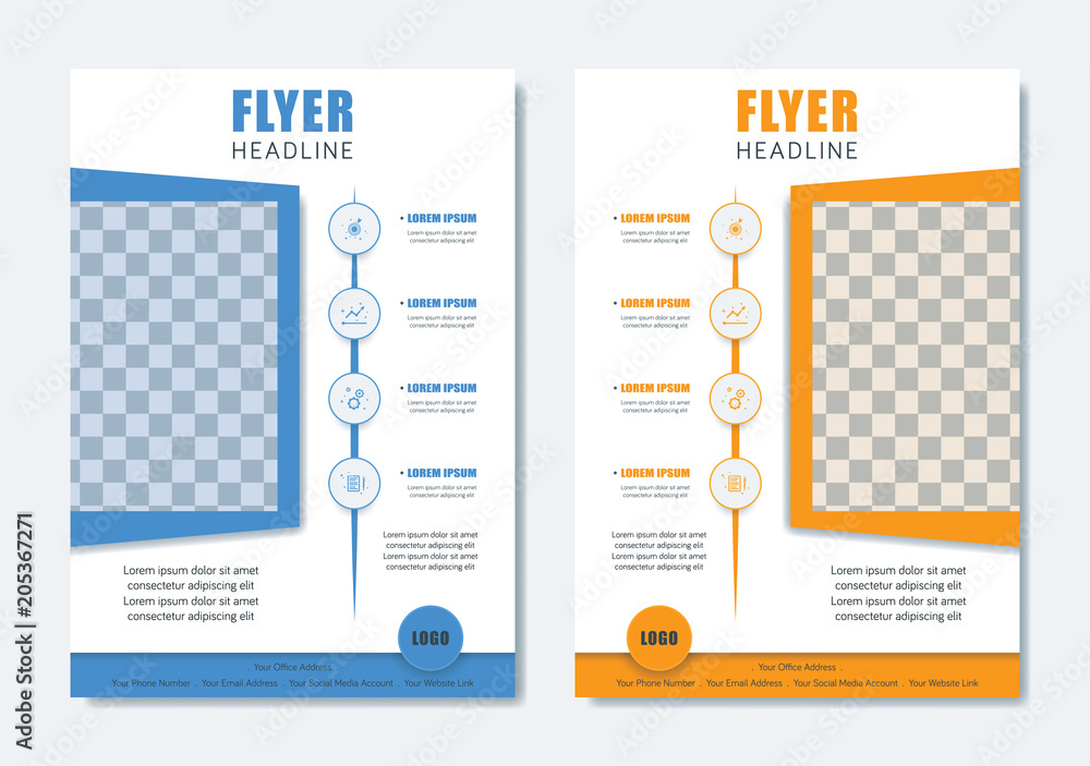 Business Modern Brochure Template. Minimalist Clean Flyer Leaflet Cover ...