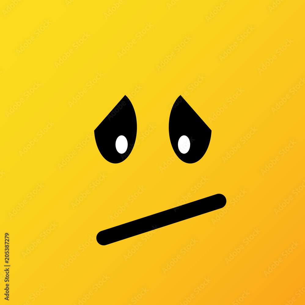 Yellow emoticons and emojis. Vector illustration in flat style Stock ...