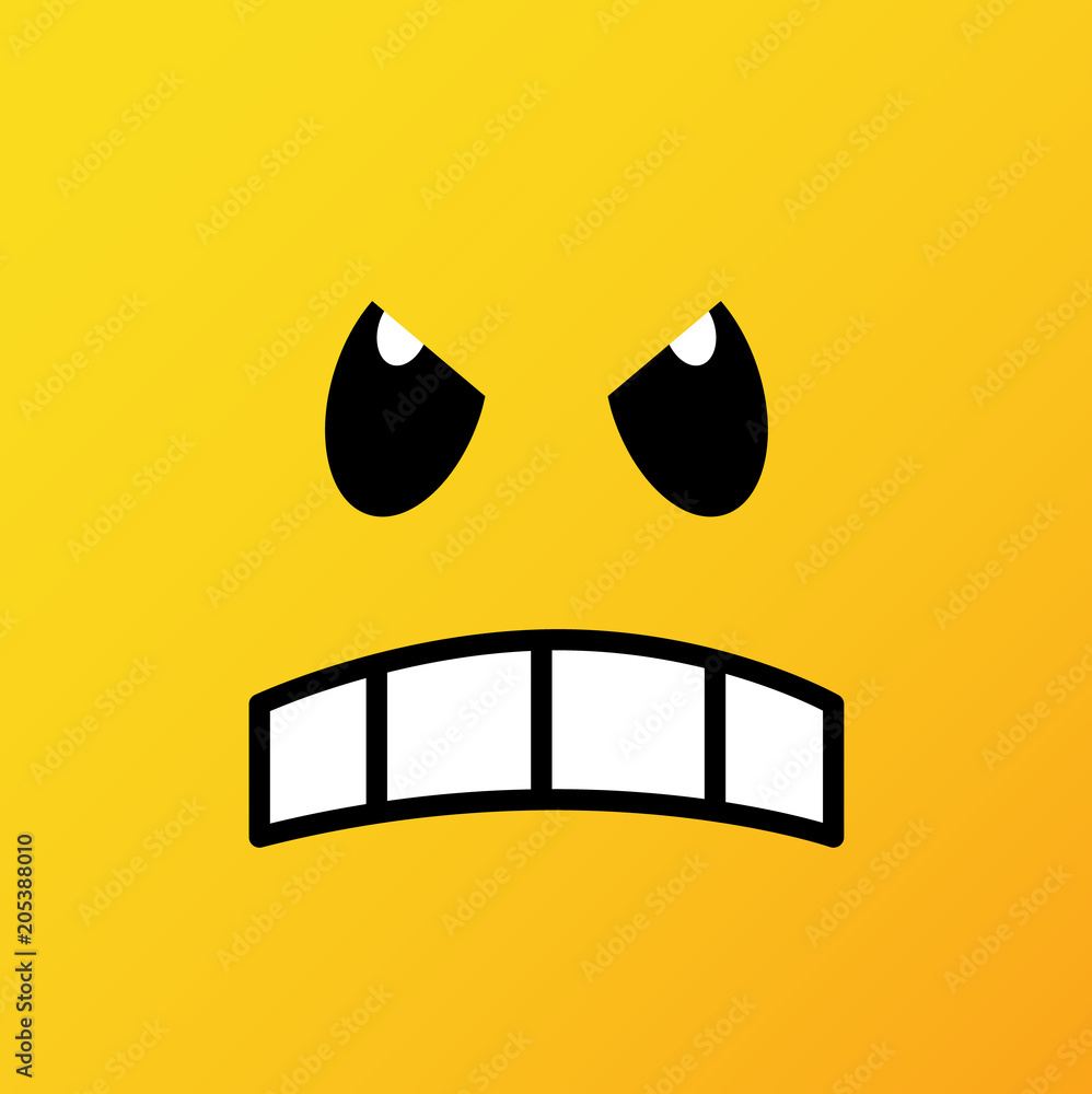 Yellow emoticons and emojis. Vector illustration in flat style Stock ...
