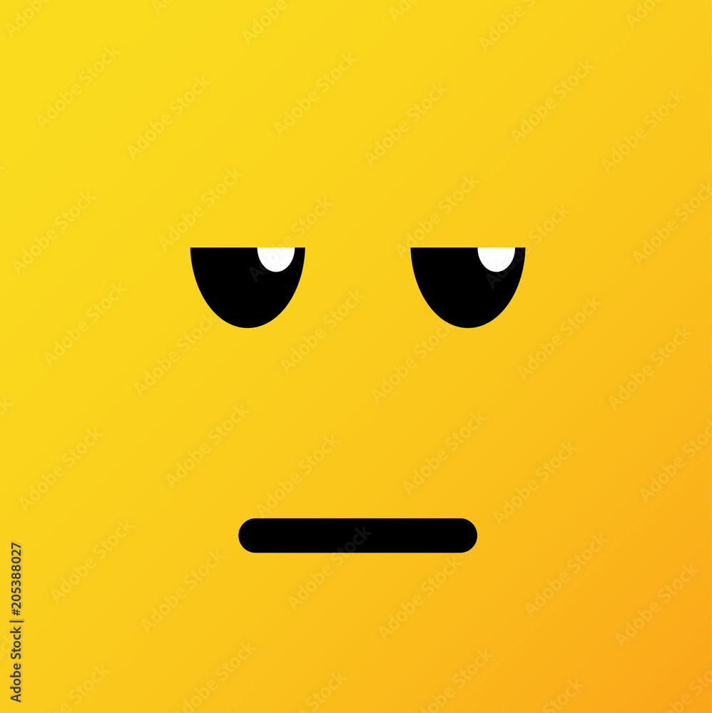Yellow emoticons and emojis. Vector illustration in flat style Stock ...