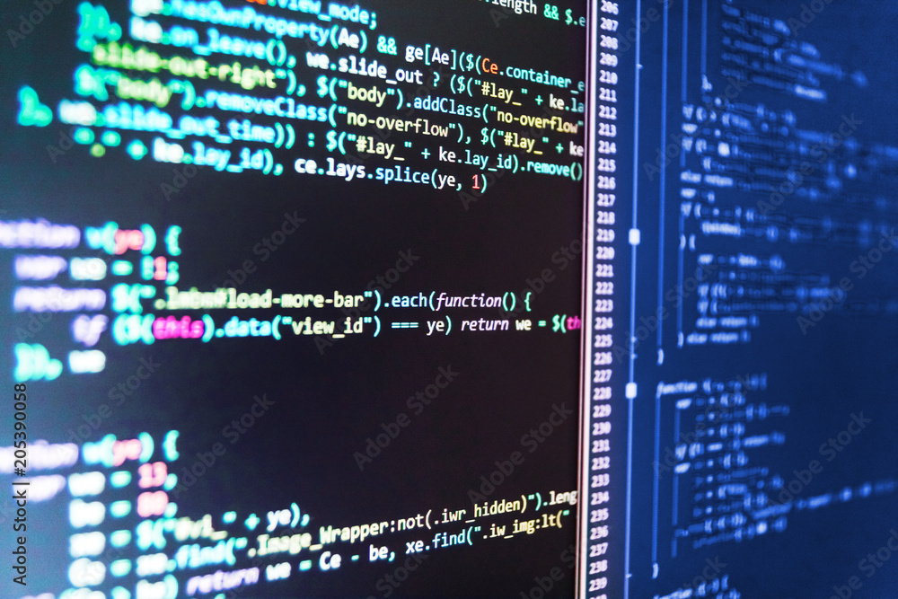 Programming preventing hacks in Internet security. Coding cyberspace ...