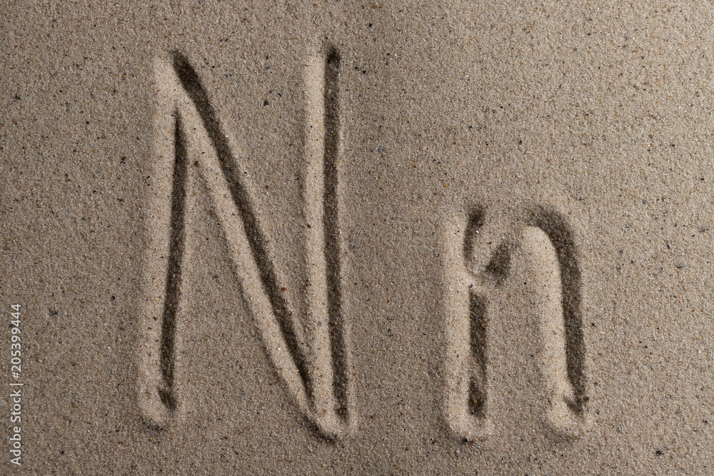 Letter N In Sand