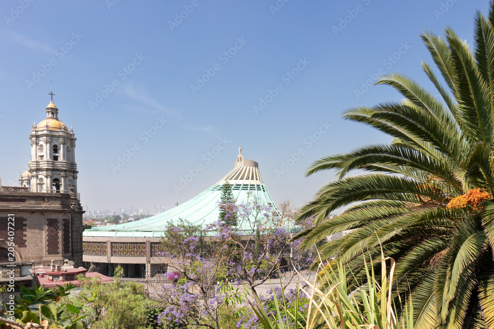 Shrine of Our Lady of Guadalupe, view of the old basilica from the ...