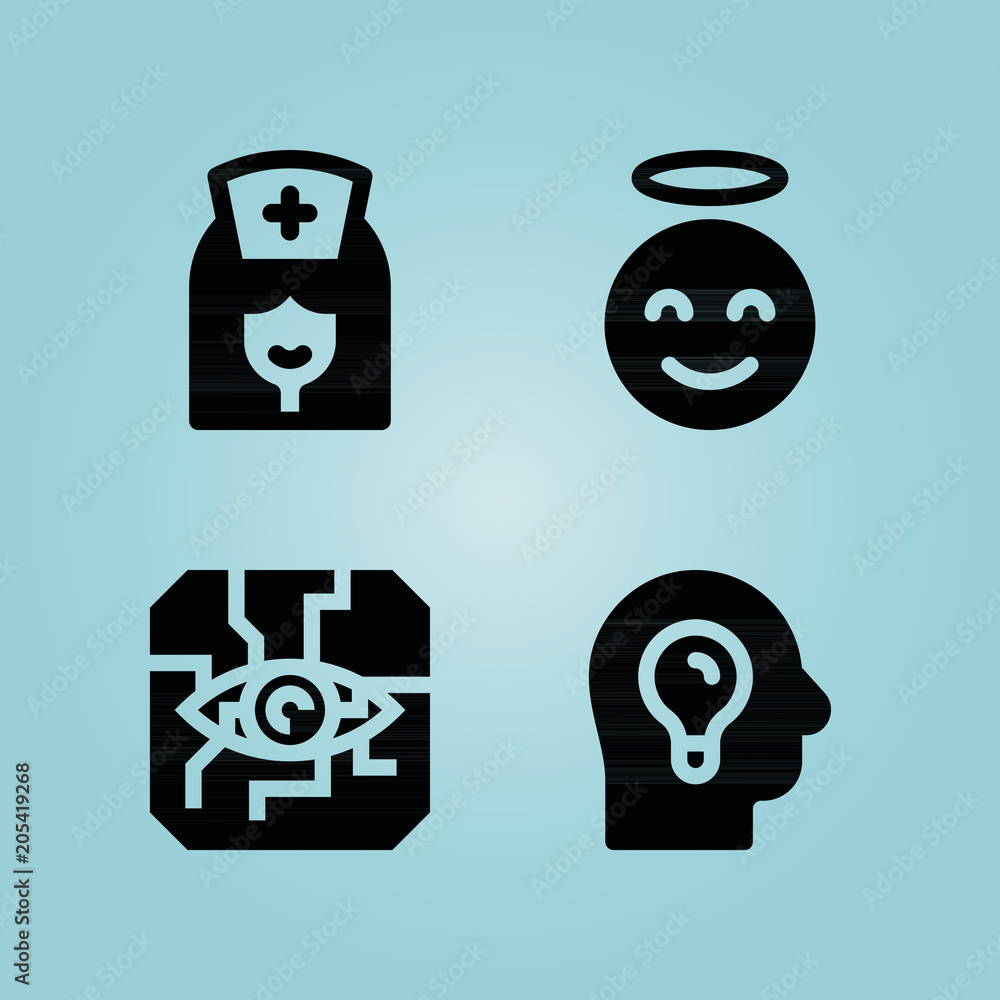 Filled people 4 vector icons set. people icon page symbol for your web ...