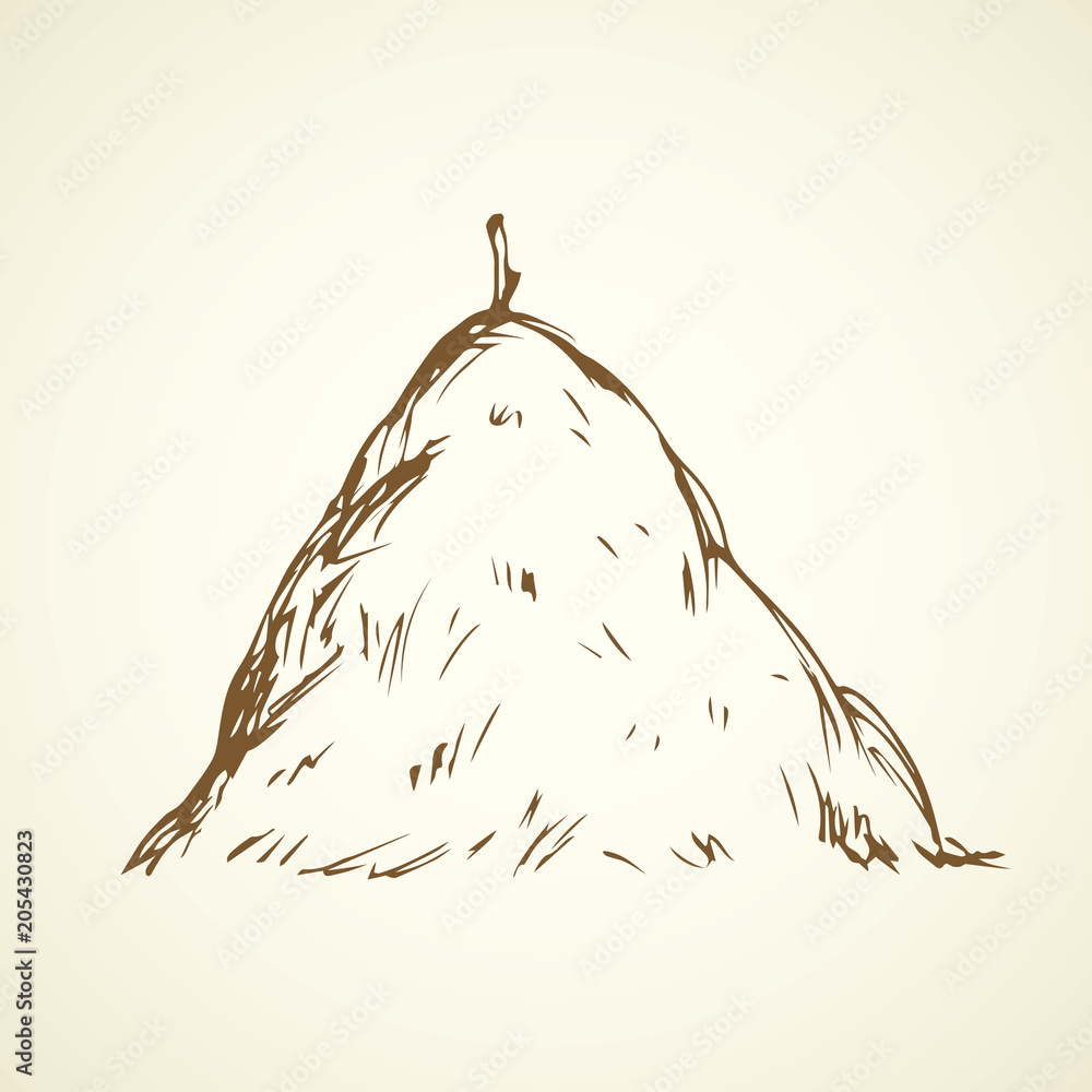 Haystack. Vector drawing Stock Vector | Adobe Stock