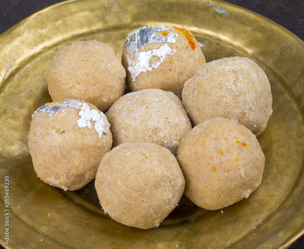 Gehu Ke Laddu Indian Traditional Sweet Food Also Know as Wheat Laddu ...