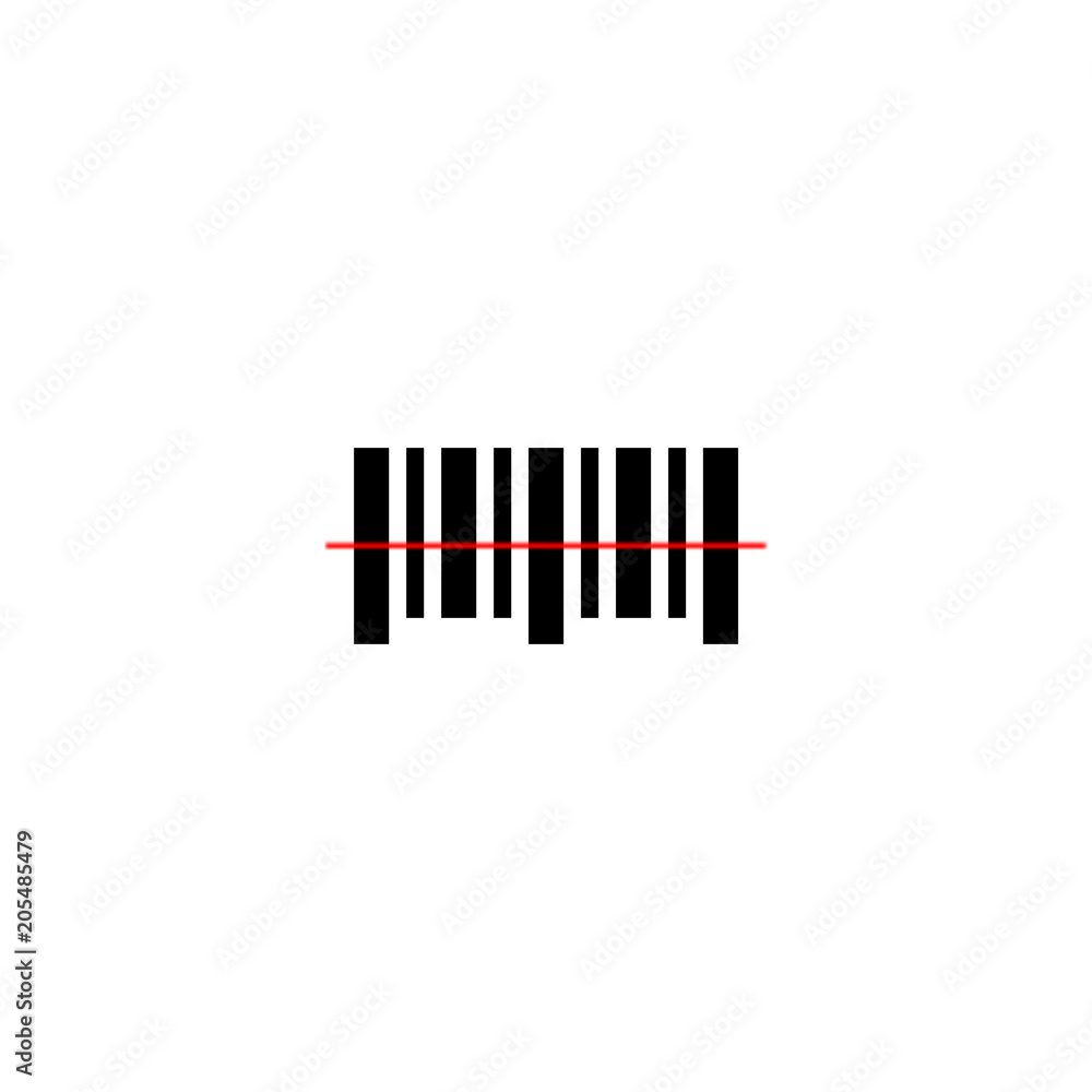 Bar code symbol. Barcode icon. Stripped label icon Stock Vector | Adobe ...