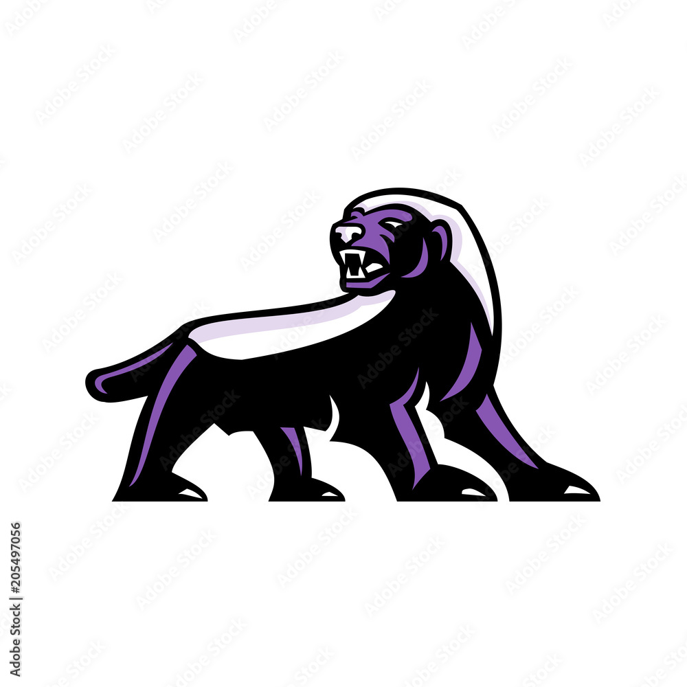Mascot icon illustration showing full body of angry and aggressive ...