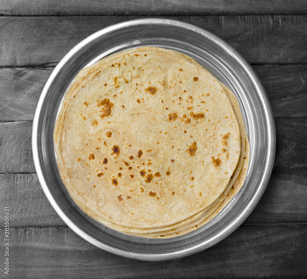 Indian Cuisine Roti Also Called Chapati, Flatbread, Naan or Nan Bread ...
