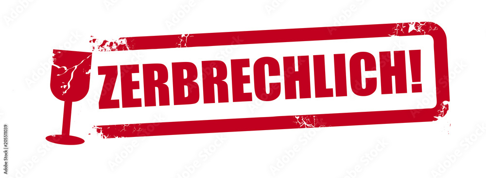 Roter Stempel - zerbrechlich Stock Vector | Adobe Stock