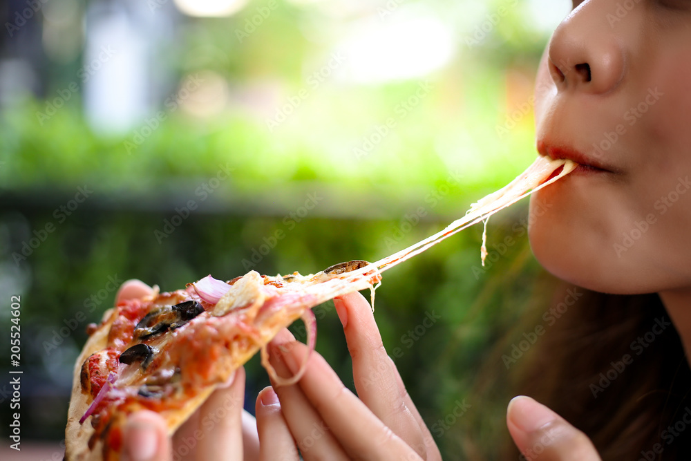 Stockfoto Pizza look so yummy or delicious food. Charming beautiful ...