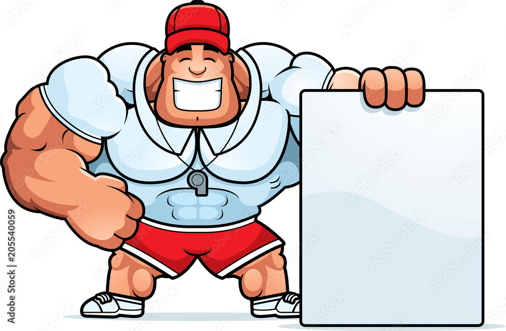 Cartoon Coach Sign Stock Vector | Adobe Stock