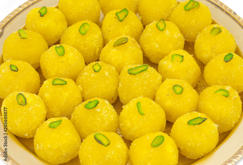 Indian Traditional Yellow Sweet Food Coconut Laddoo Also Know As Coconut Laddu, Ladoo, laddo Are ...