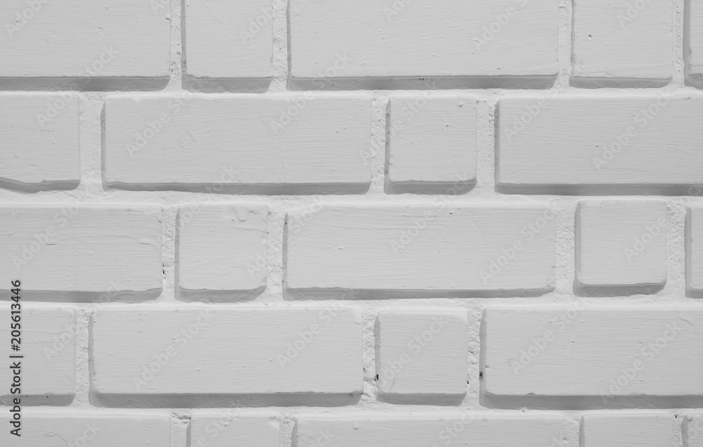 White Painted Brick Background