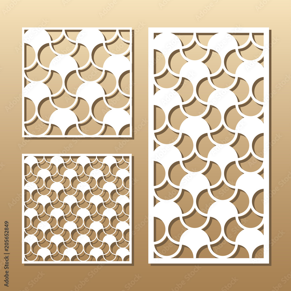 Laser cut vector panel Stock Vector | Adobe Stock