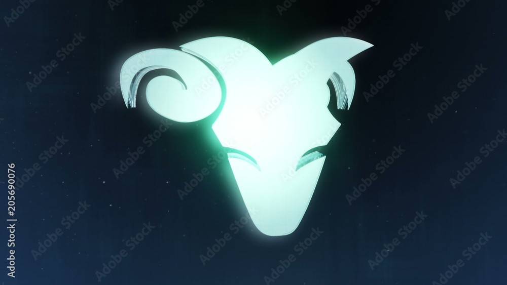 Zodiac signs Aries and beautiful background for presentations, video ...