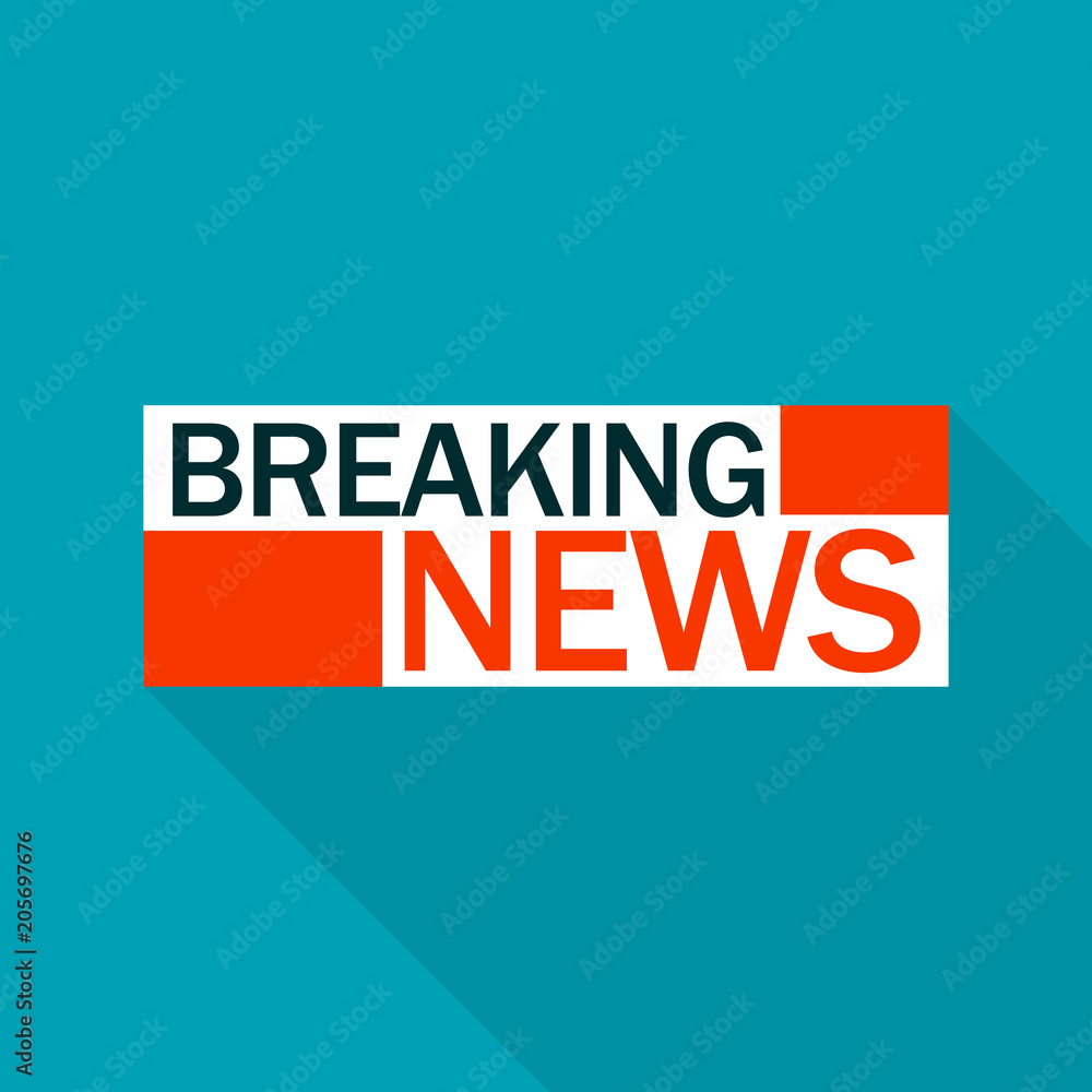 Breaking news logo. Flat illustration of breaking news vector logo for ...