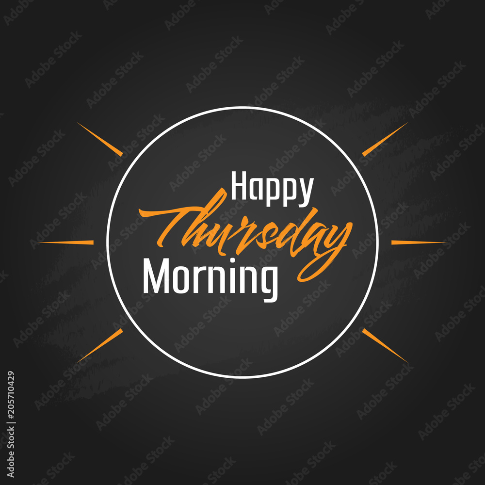 Happy Thursday Morning Vector Template Design Stock Vector | Adobe Stock