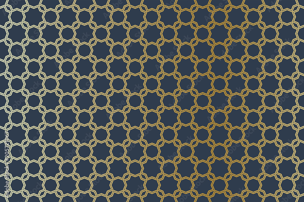 Geometric Arabic seamless pattern. Islamic golden texture. Muslim ...