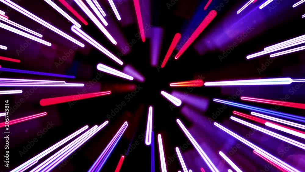 Neon tubes lights intro background flashing blinking turning on 4k ...