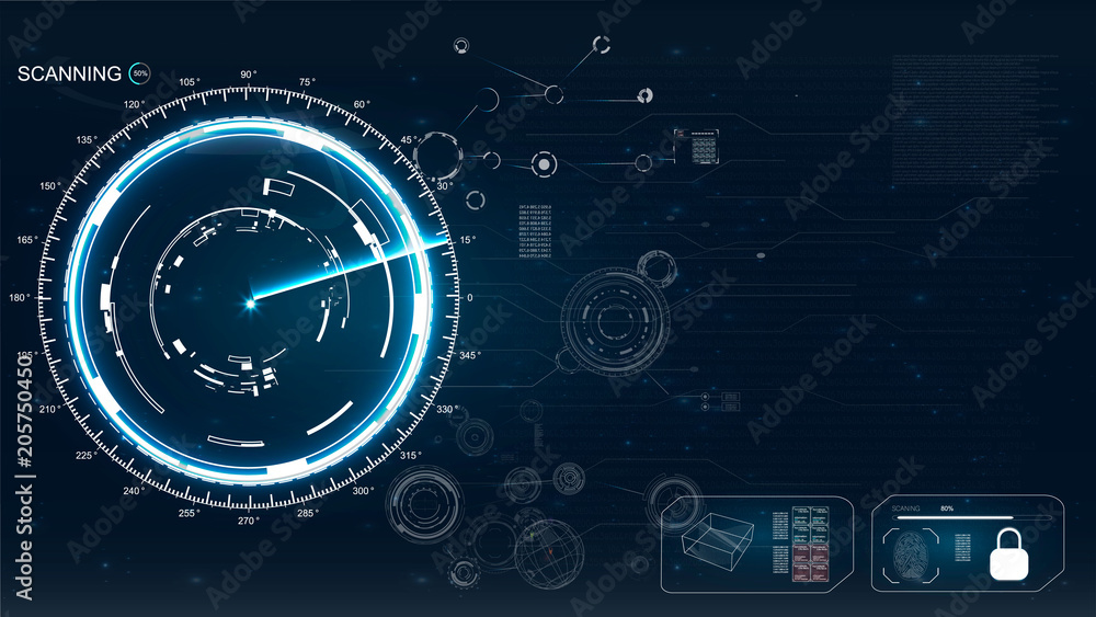 Hud, great design for any purposes. Futuristic interface element ...