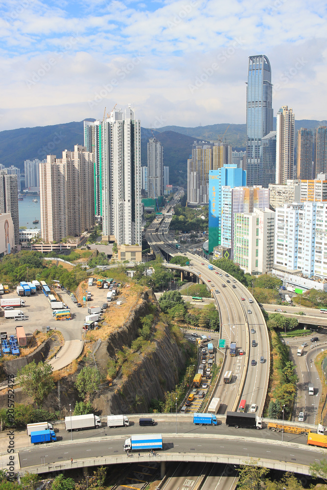 high way of Tsuen Wan at Kwai Fong Stock Photo | Adobe Stock
