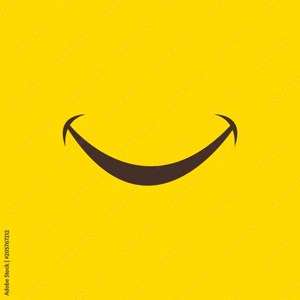 Smile Vector Template Design Illustration Stock Vector | Adobe Stock