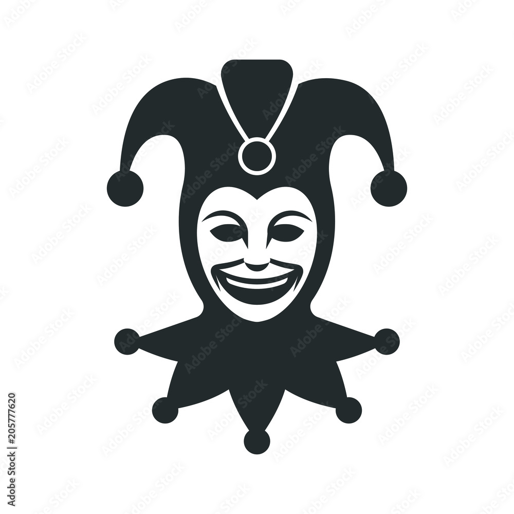 Joker head. Jester icon. Buffoon logo Stock Vector | Adobe Stock