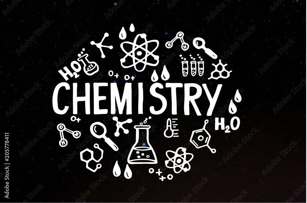 Chemistry illustration hand drawn creative science background made with ...