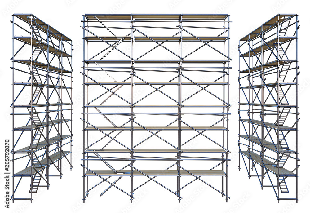 scaffolding isolated on white ilustração do Stock | Adobe Stock