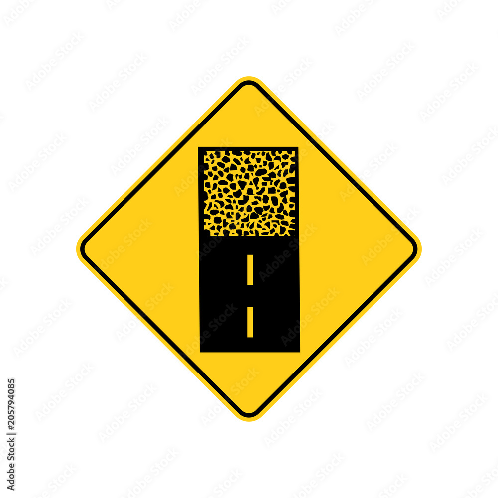 USA traffic road signs.pavement ends ahead. vector illustration vector ...