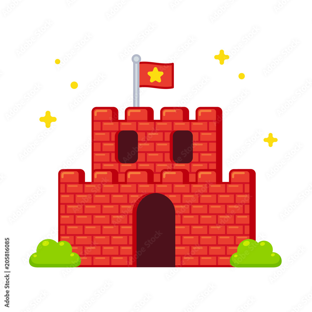 Cartoon video game castle Stock Vector | Adobe Stock