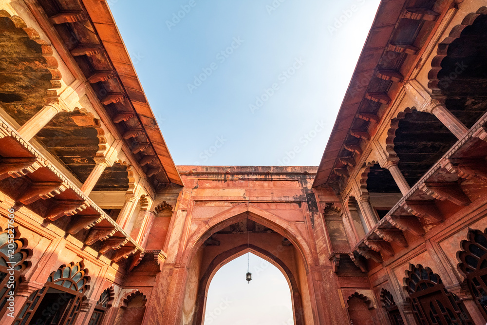 Agra Fort in Agra, Uttar Pradesh, India. UNESCO world heritage. Agra ...