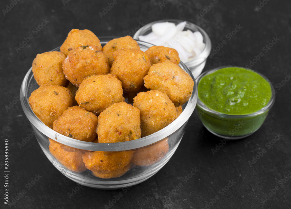 Indian Spicy Street Food Dal Vada Also Know as Moong Dal Vada, Pakoda ...