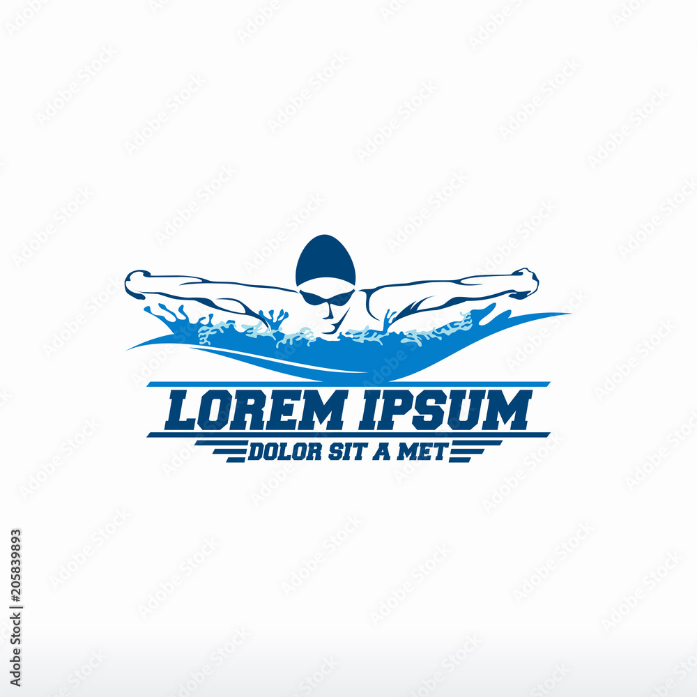 Swimming logo designs vector, Creative Swimmer logo Vector Stock Vector ...