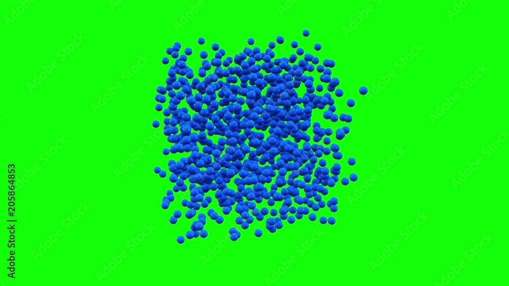 Different states of matter - liquid 3d motion diagram. Set of matter ...