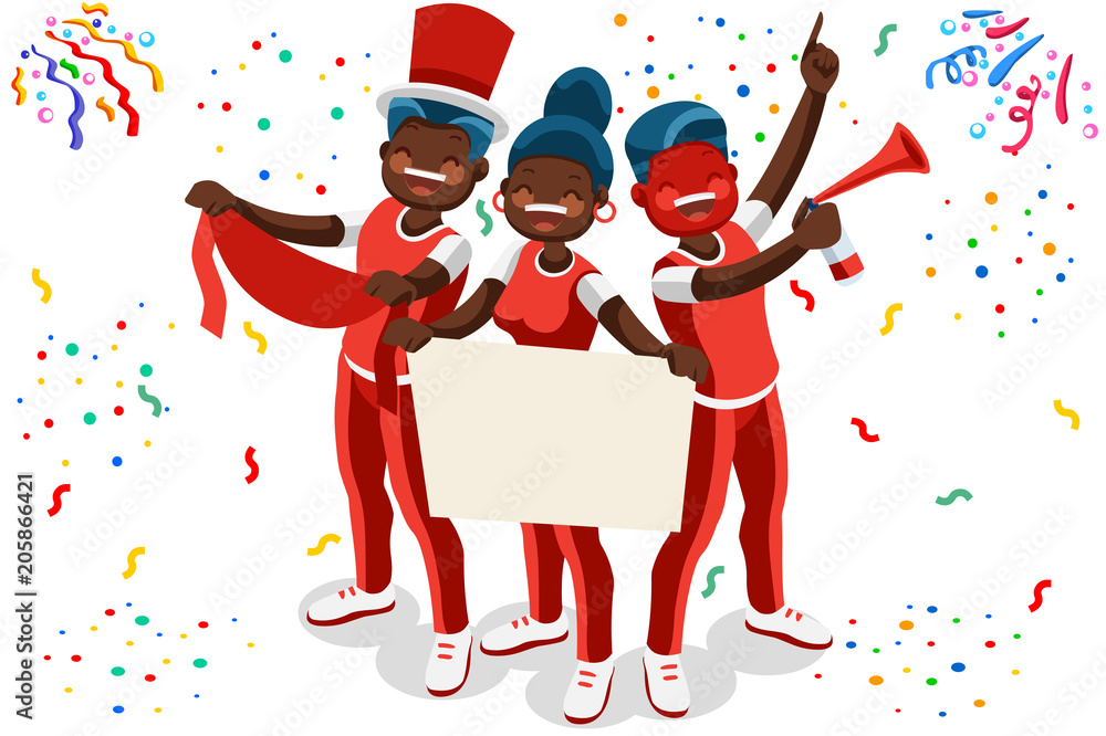 Animated Cheering Crowd