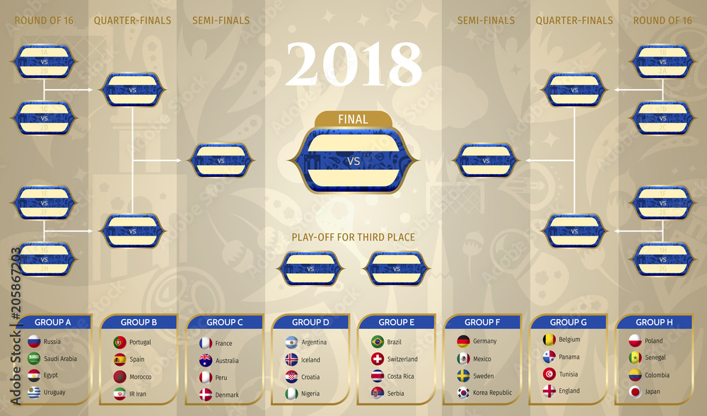Football/soccer Match schedule vector illustration. Tableau des Matches ... Football/soccer Match schedule vector illustration. Tableau des Matches ...